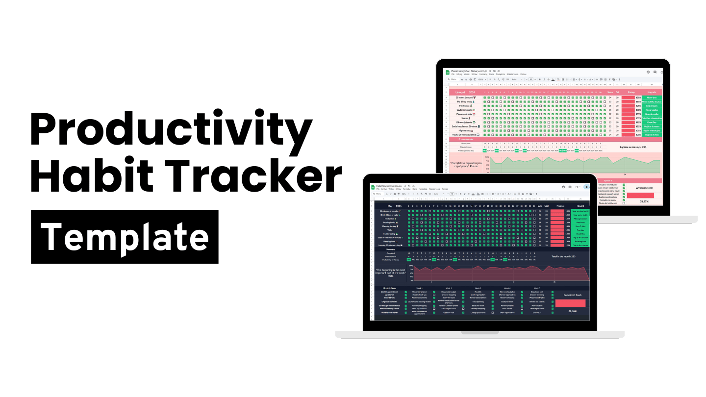 Productivity Habit Tracker Template – Download Now